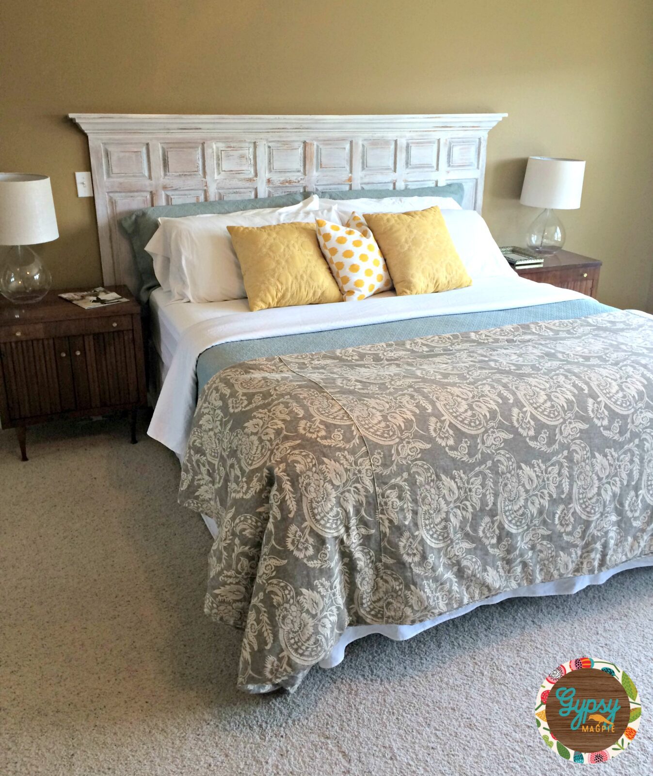 Navy and Green Bedding Refresh | Gypsy Magpie