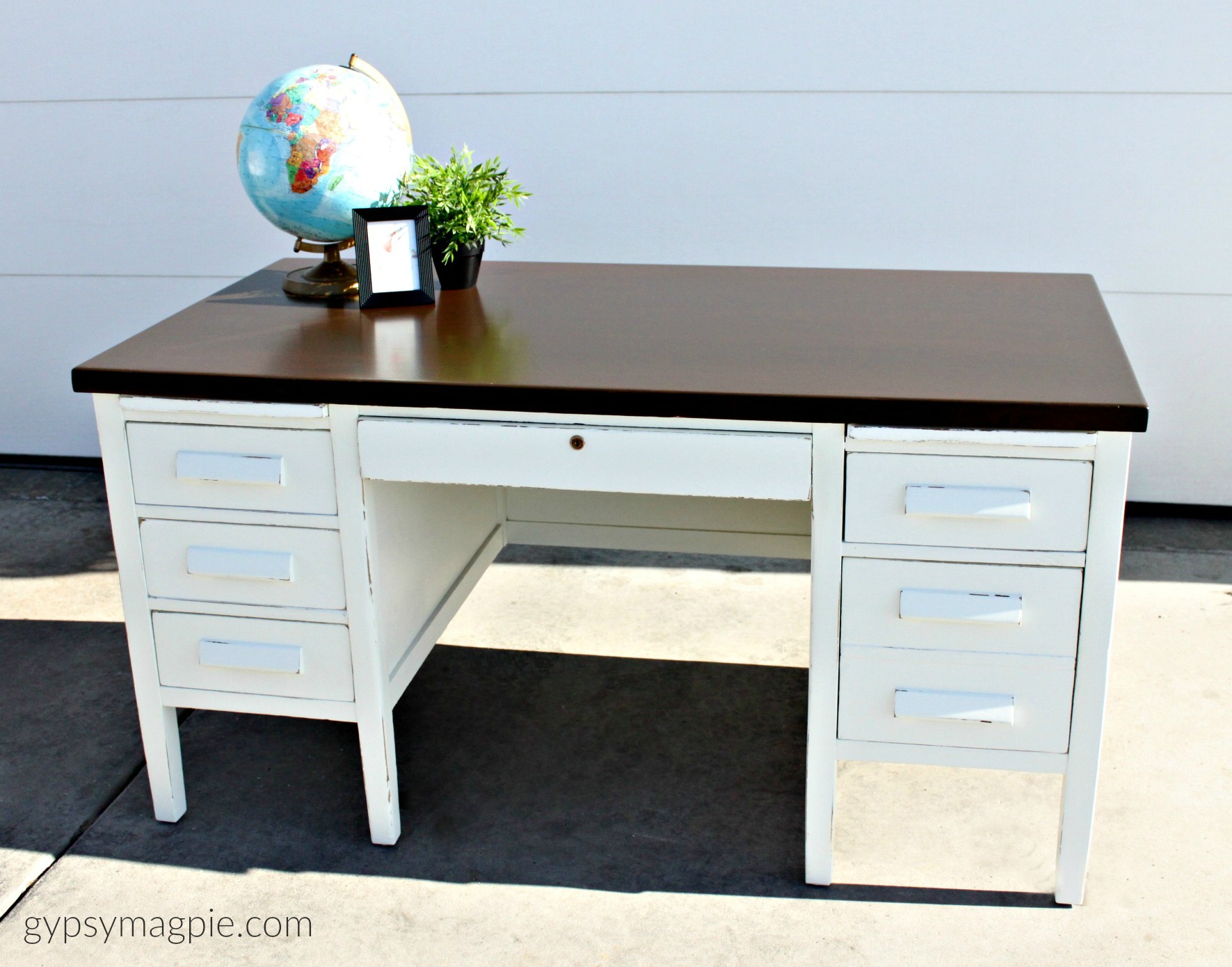 Simply White Banker's Desk | Gypsy Magpie