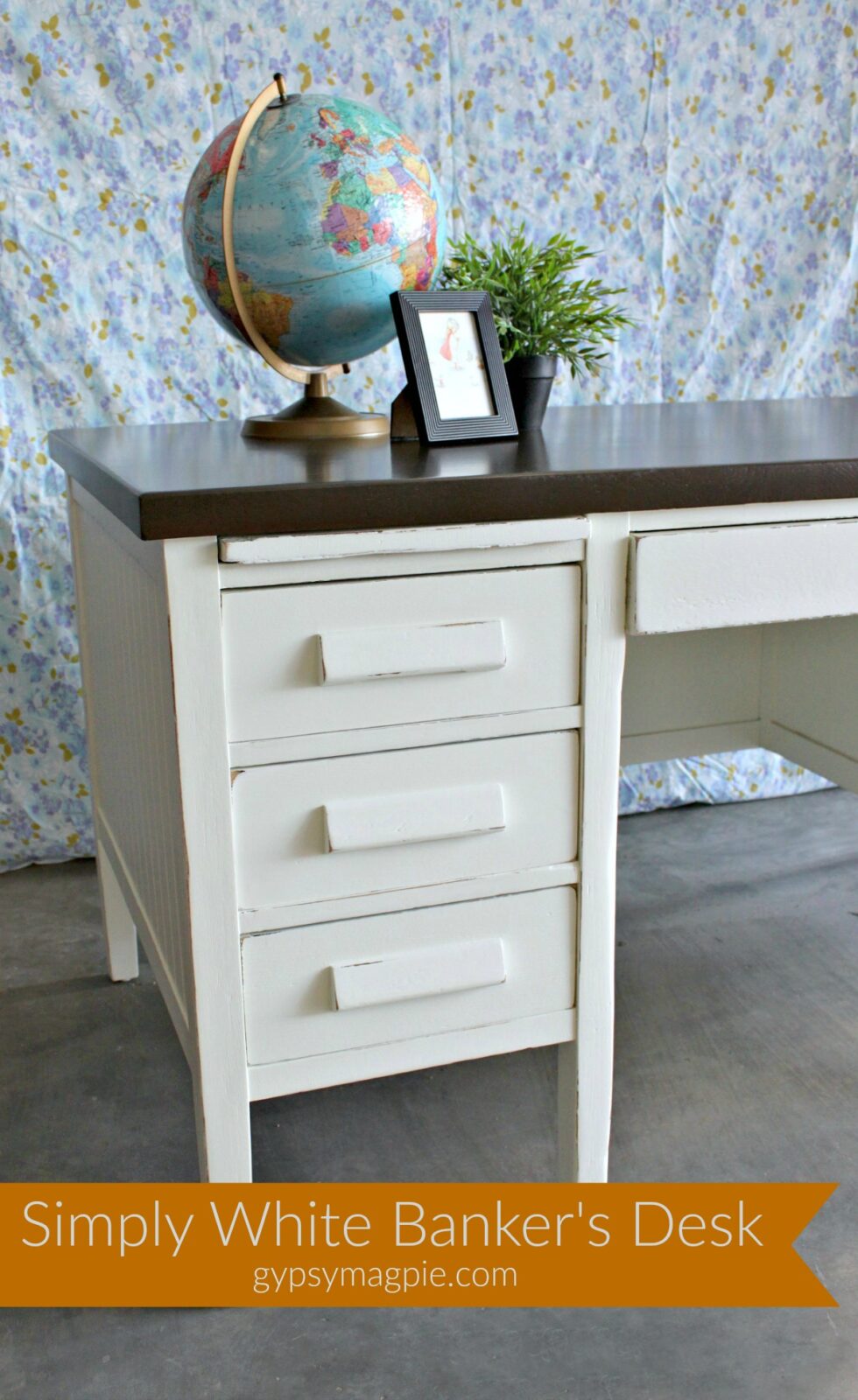 Simply White Banker's Desk | Gypsy Magpie