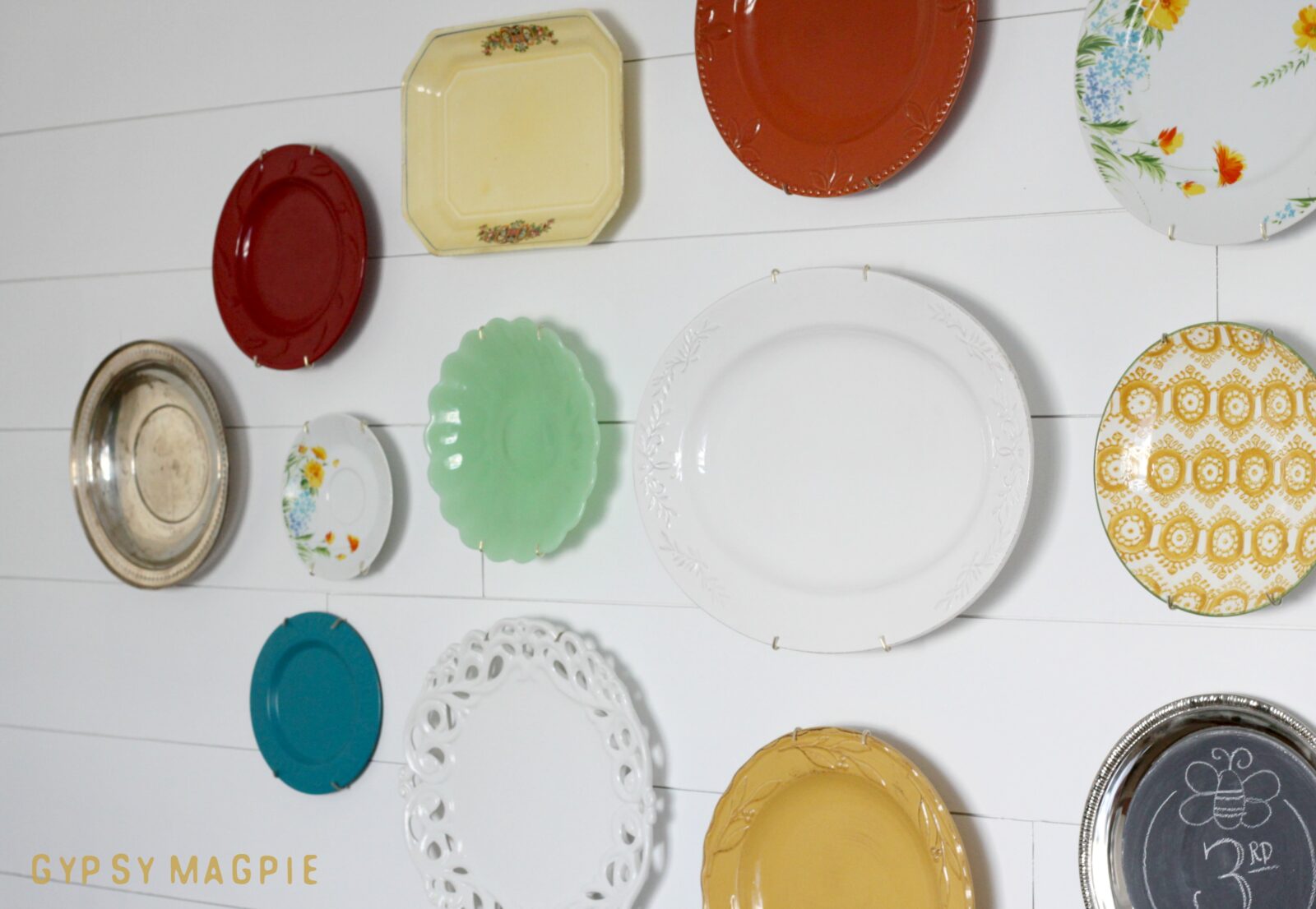 Fun & Eclectic Family History Plate Wall | Gypsy Magpie