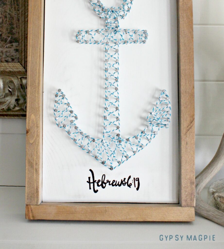DIY Anchor String Art #PRINCEofPEACE - Gypsy Magpie