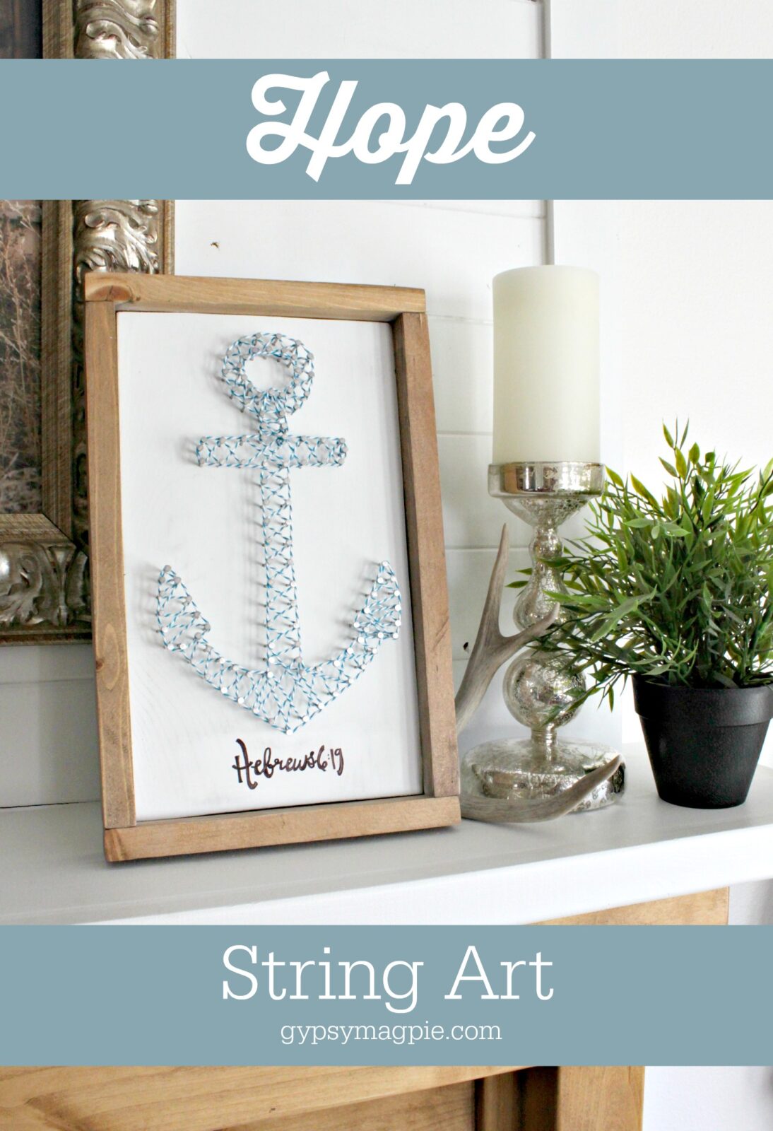DIY Anchor String Art #PRINCEofPEACE - Gypsy Magpie