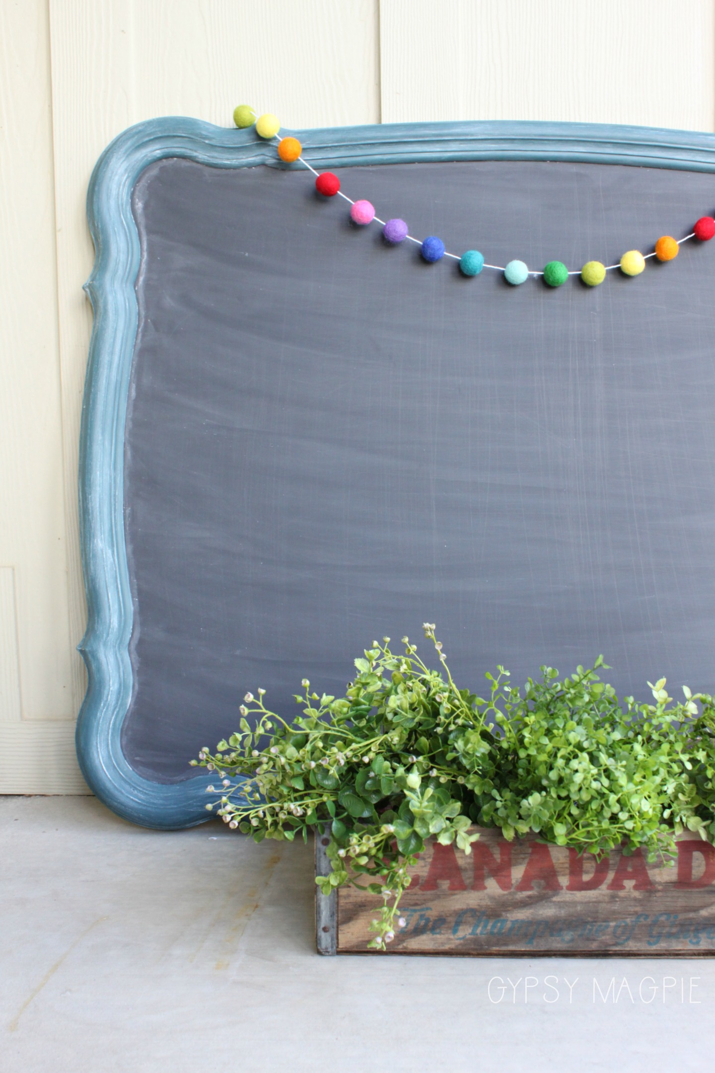 DIY Farmhouse Chalkboard from Old Mirror | Gypsy Magpie